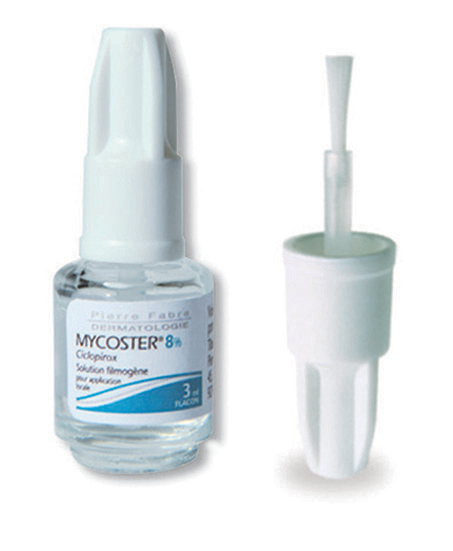 Mycoster 8% solution filmogène application locale pour mycose