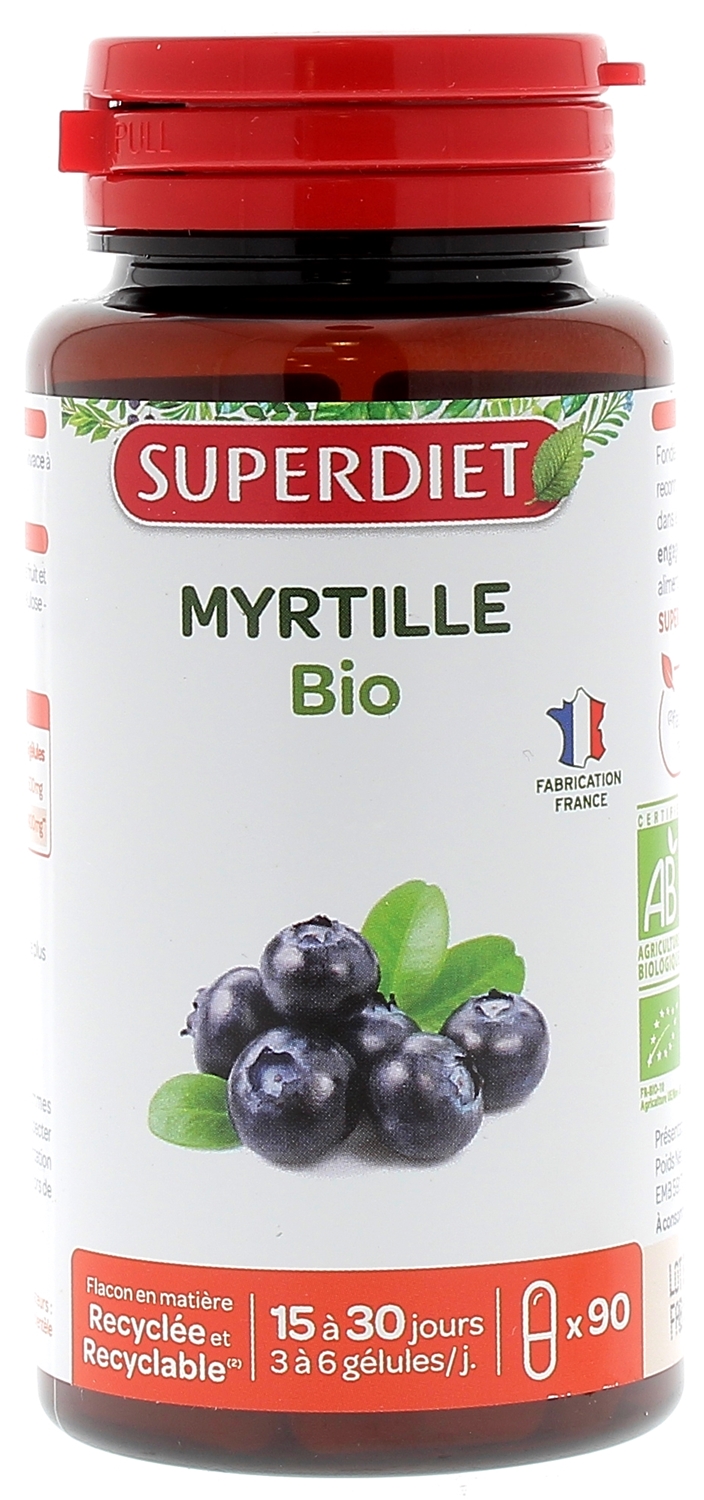 Myrtille bio Super Diet - complément alimentaire transit difficile