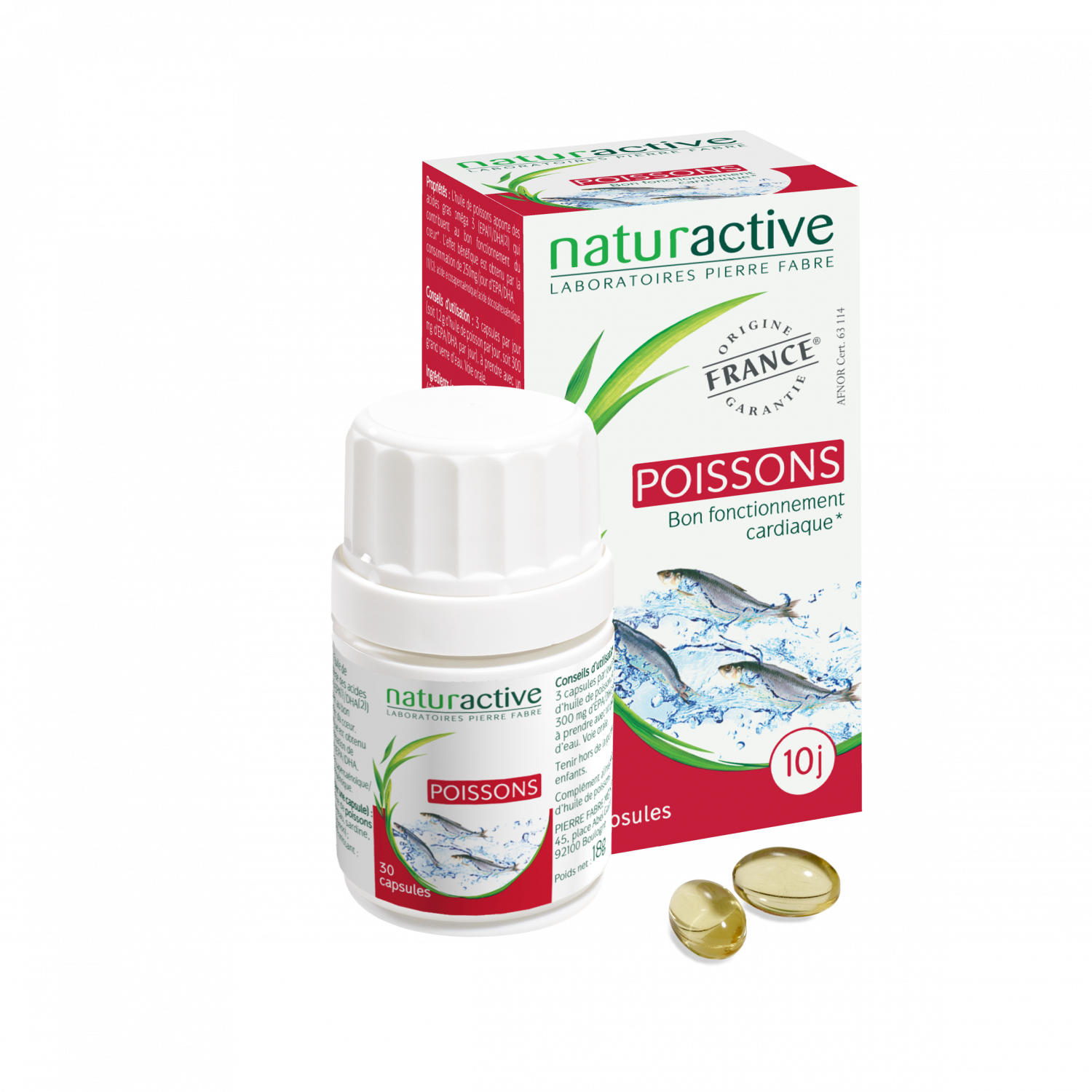 Complément alimentaire Elusanes Huile de poisson Naturactive, 30 gélules