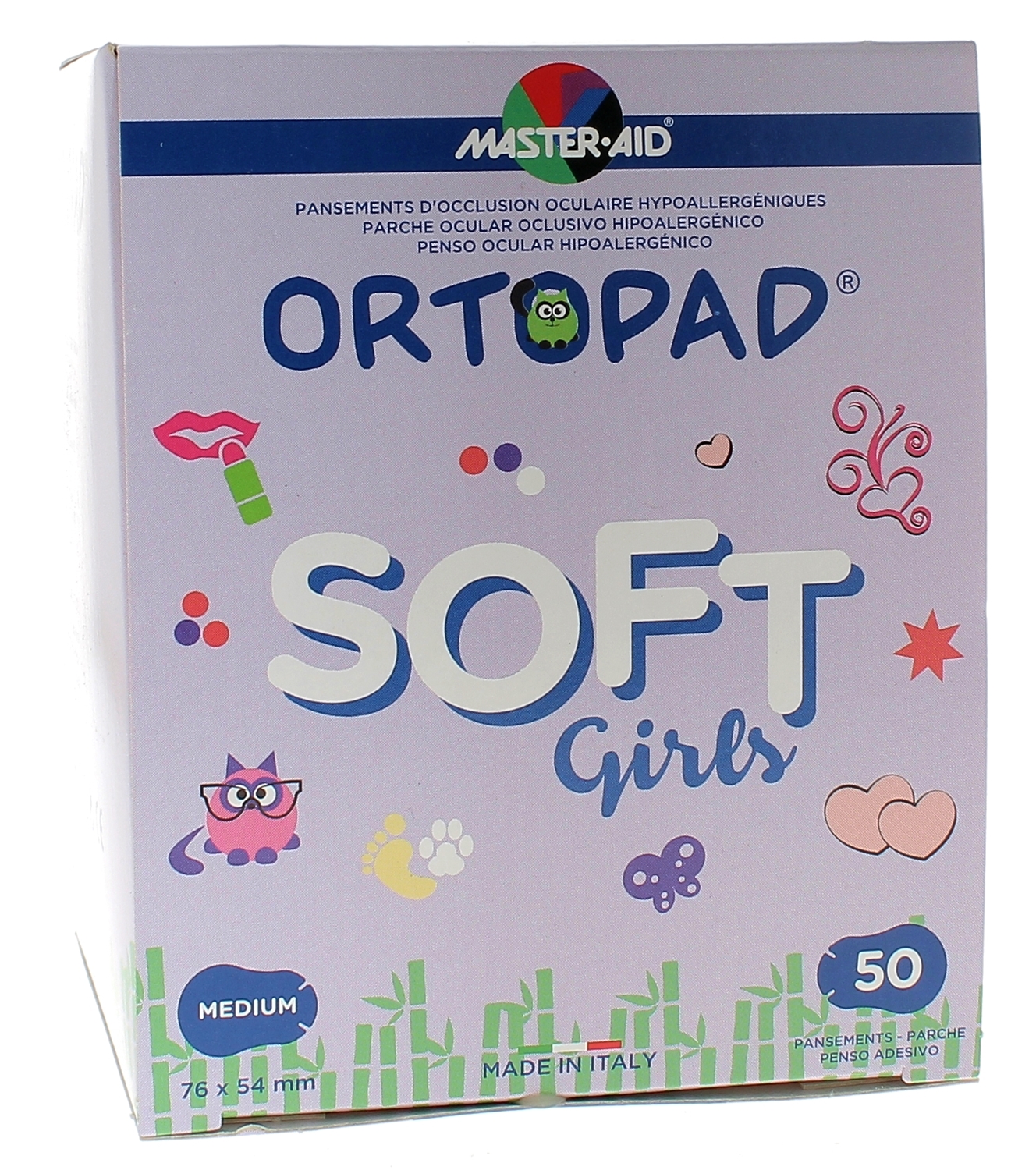 Pansement ophtalmique Soft Girls Ortopad - cache oculaire fille