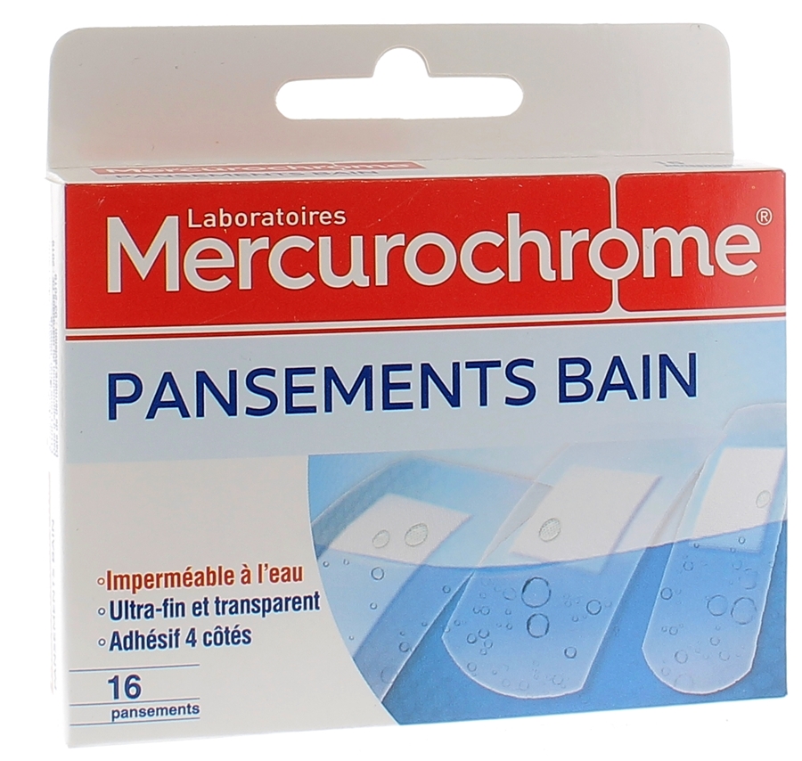 Pansements bain imperméable Mercurochrome