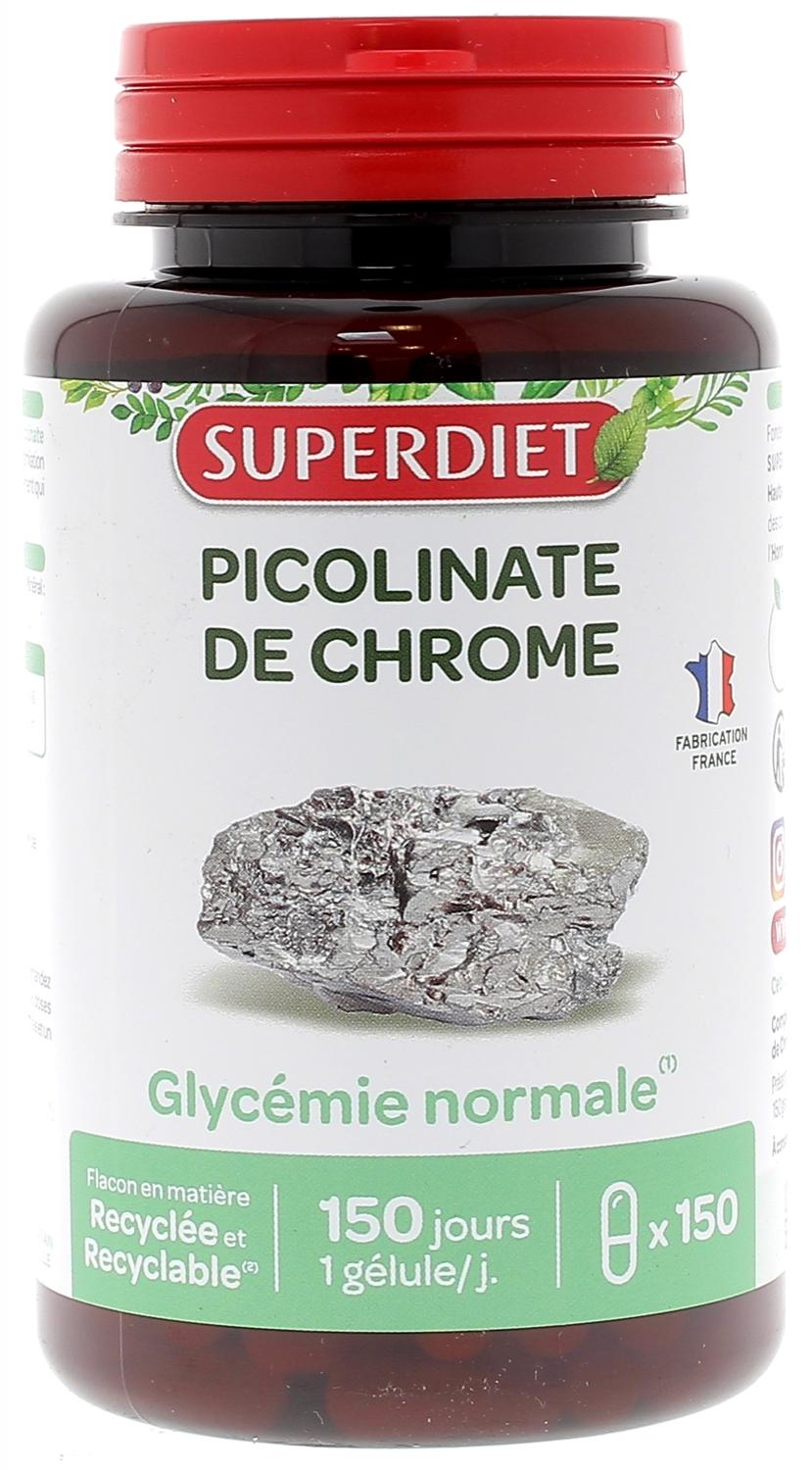 Picolinate de chrome Super Diet - complément alimentaire glycémie normale