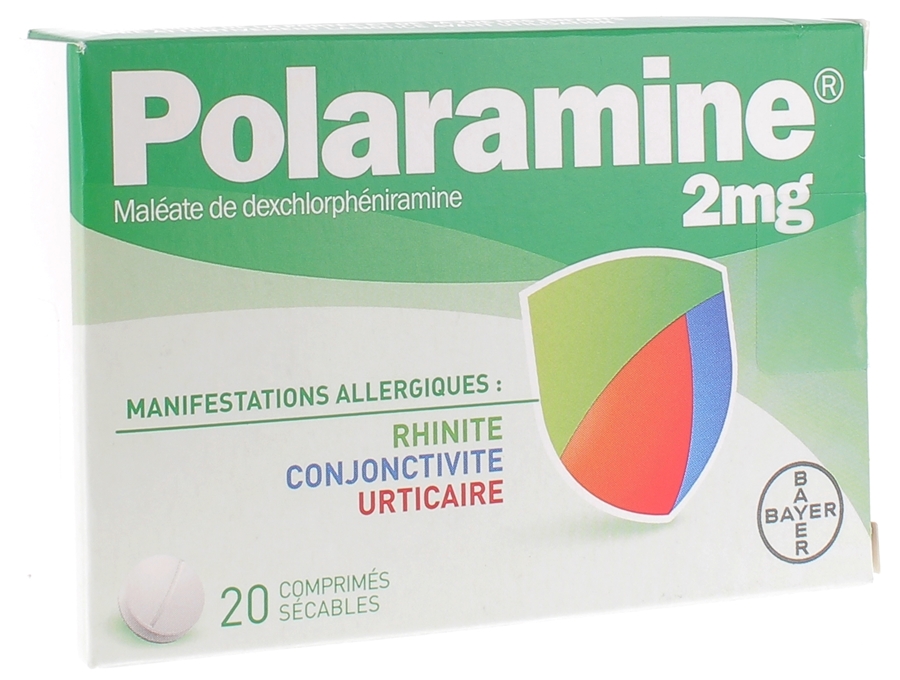 Polaramine 2mg : médicament antihistaminique en vente sur Pharmashopi