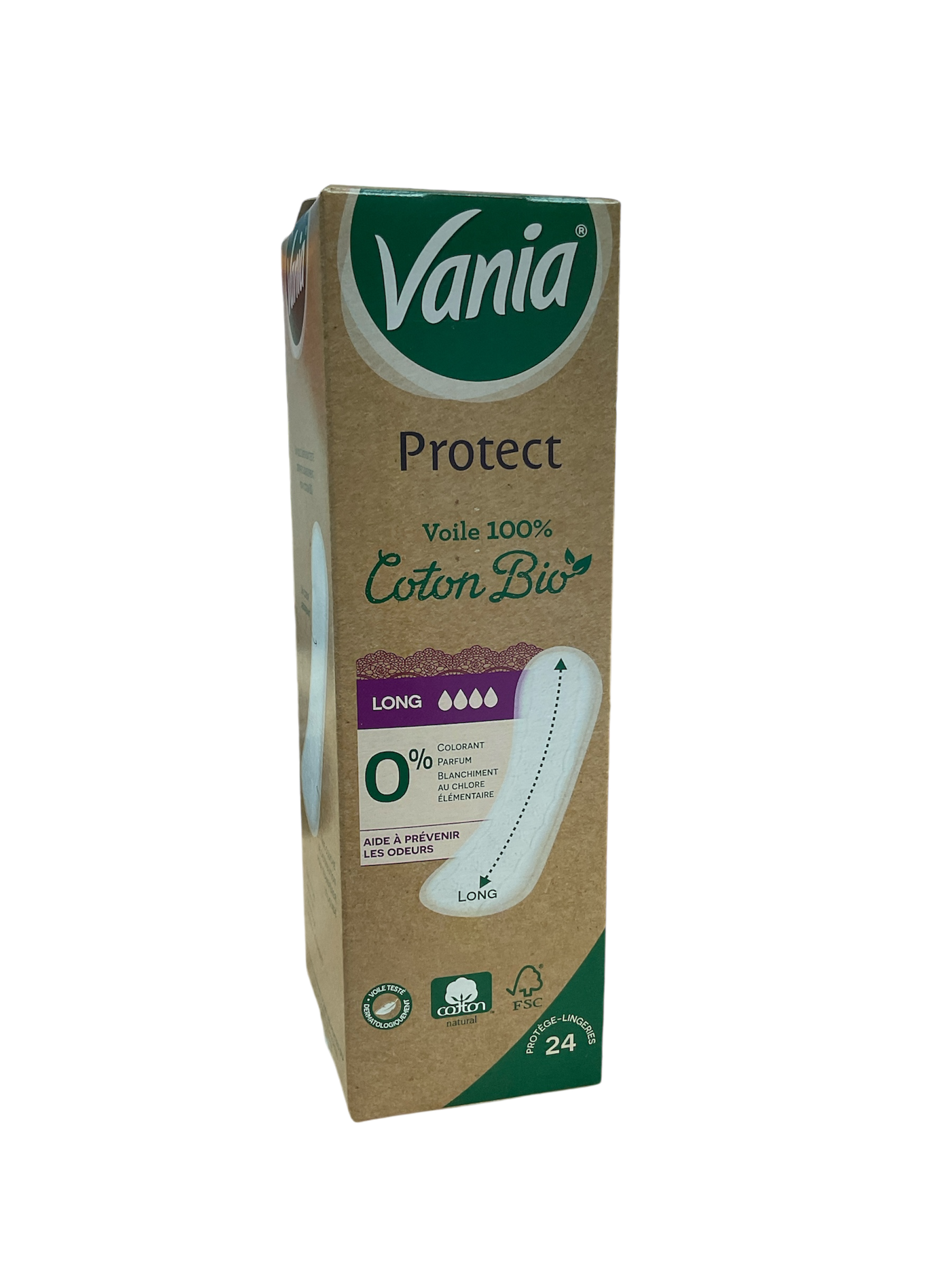 Protect protège-slip coton bio long Vania - aide à prévenir les odeurs