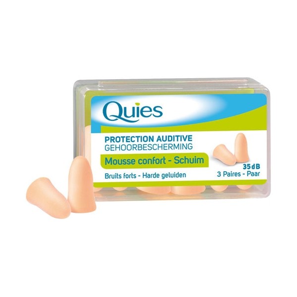 Protection auditive mousse anti-bruit chair Quies - bruits forts