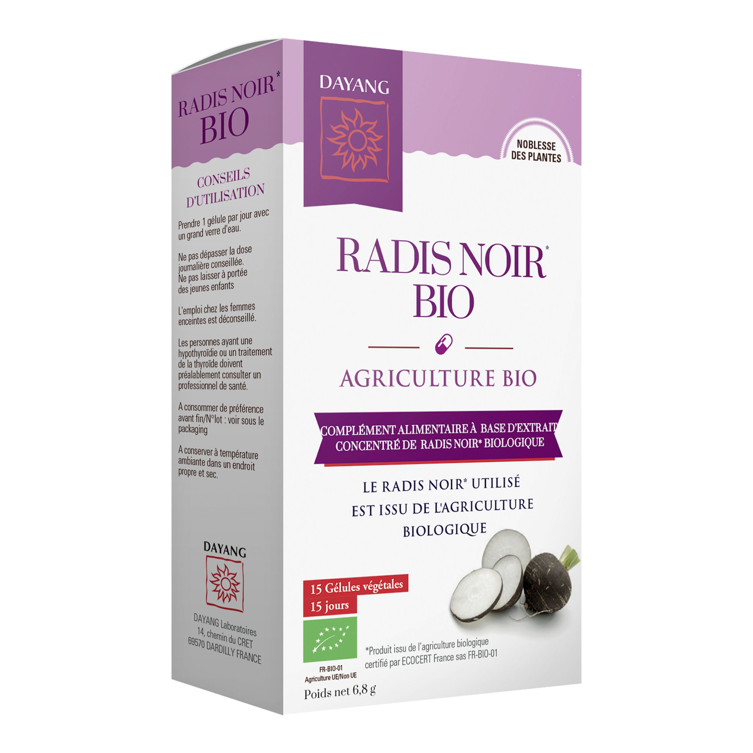 Radis noir Bio Dayang, complément alimentaire