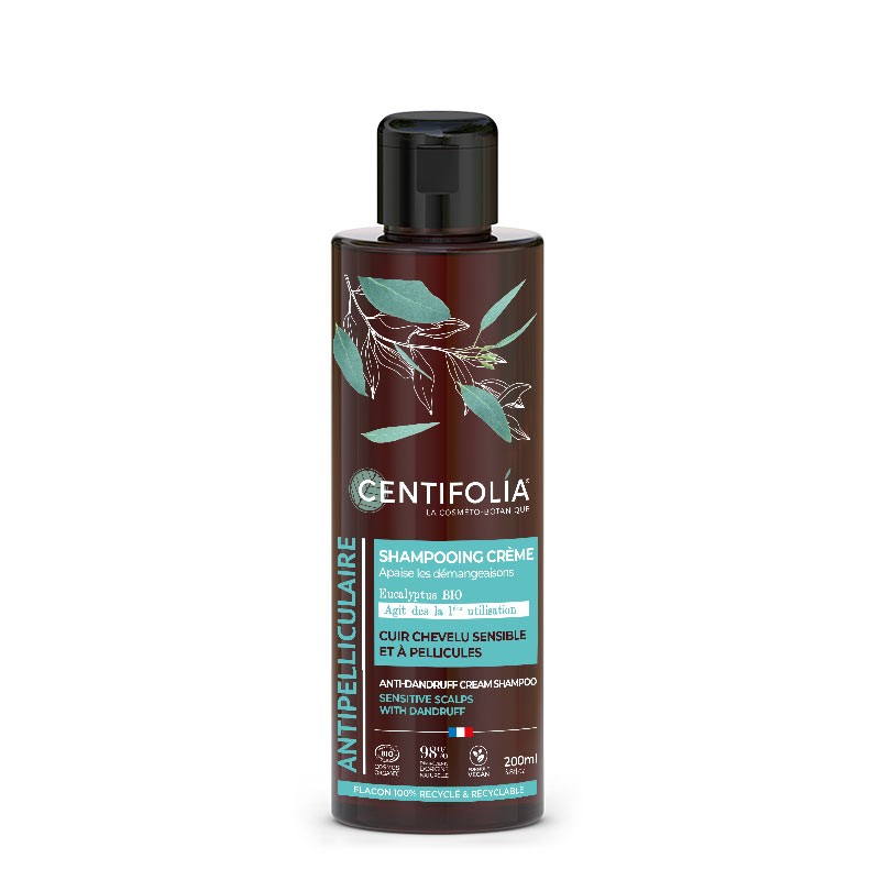 Shampoing crème antipelliculaire bio Centifolia - cuir chevelu sensible ...