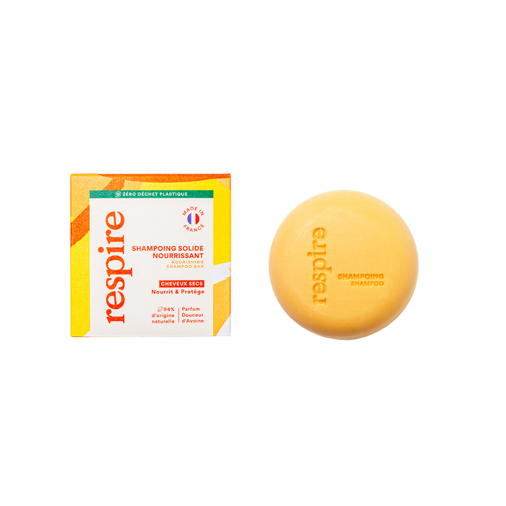 Shampoing solide cheveux secs Douceur d’Avoine Respire - soin nourrissant