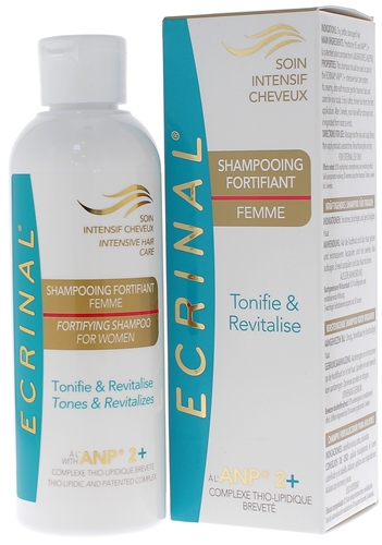 Shampooing fortifiant femme ANP 2+ Ecrinal - soin cheveux clairsemés
