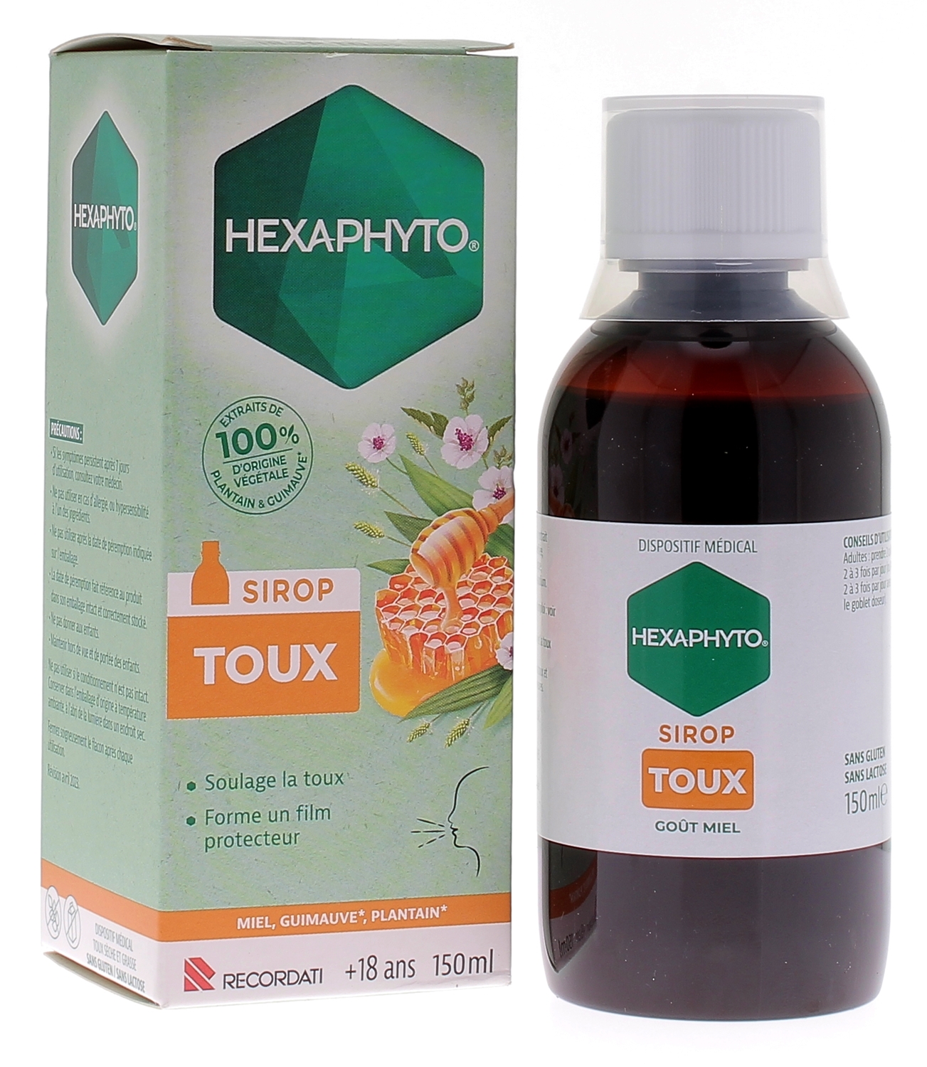 Sirop toux adultes Hexaphyto - protection et hydratation