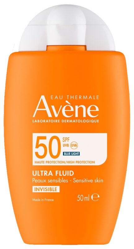 Solaire Ultra Fluid Invisible SPF50 Avène - crème solaire visage