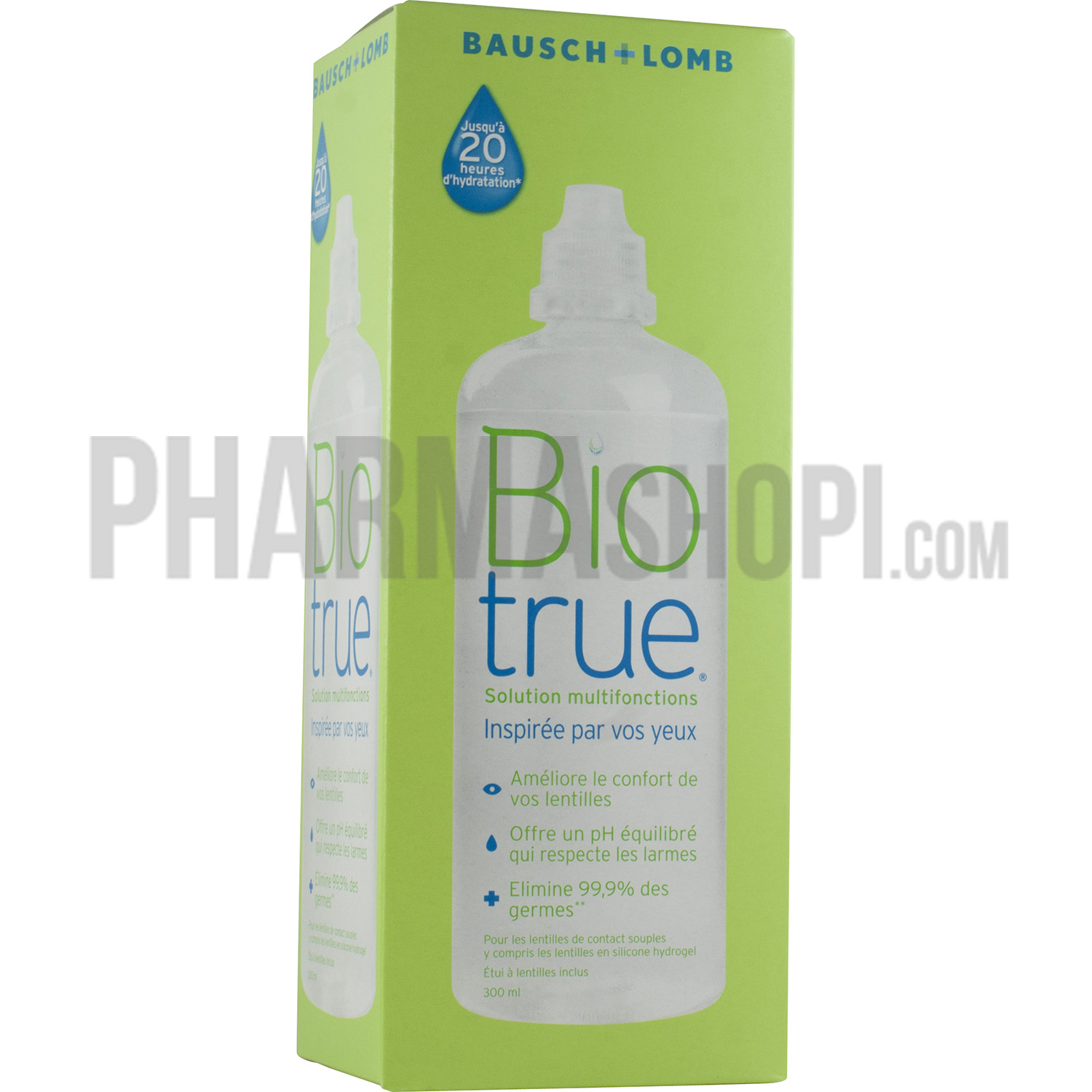 Baush Lomb : Solution multifonctions Bio True, flacon de 300 ml