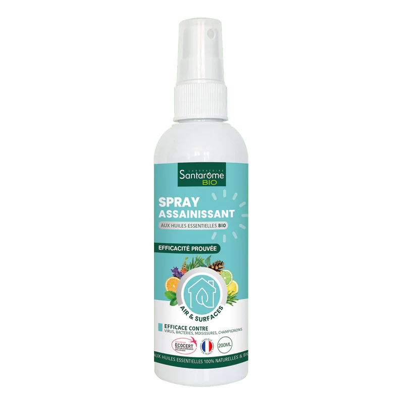 Spray assainissant aux huiles essentielles bio Santatome - air et surfaces