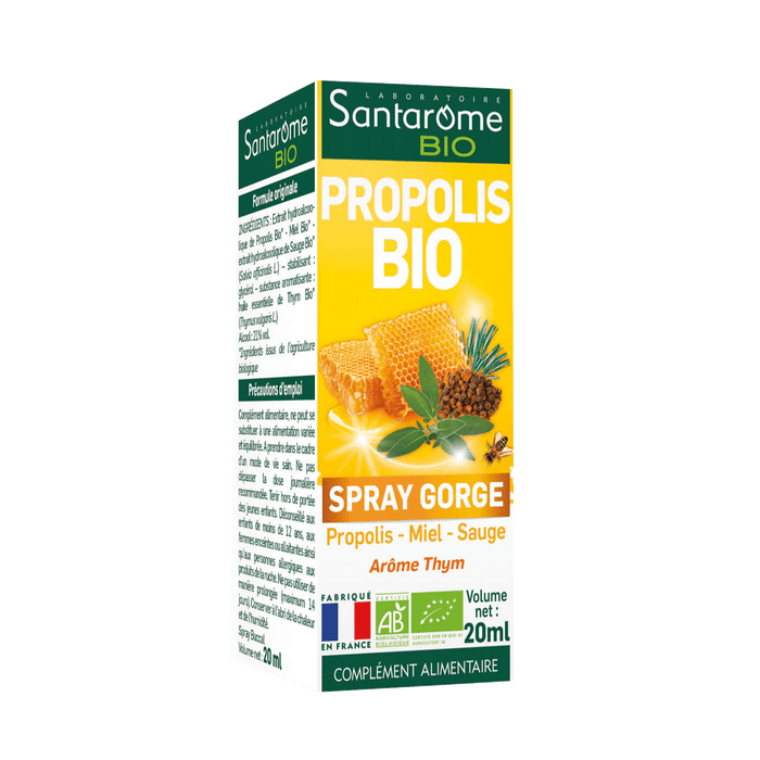 Spray buccal Propolis Bio Santarome Bio gorge et bouche