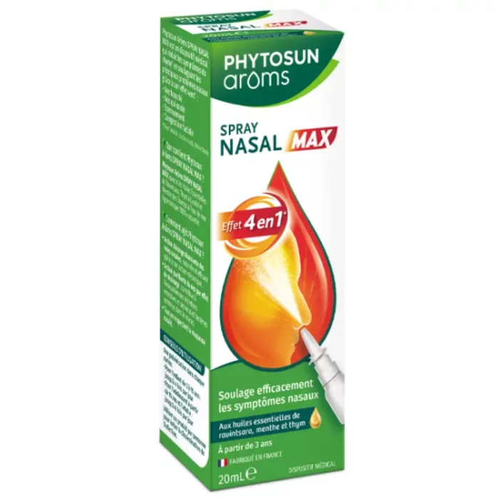Spray nasal max effet 4 en 1 Phytosun Aroms - spray nez rhume