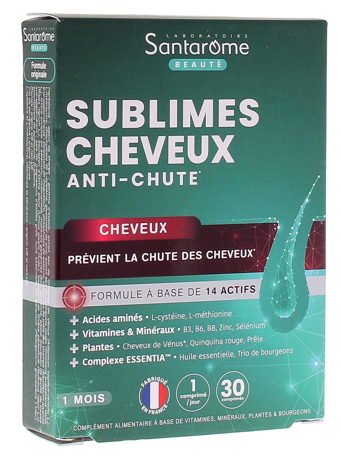 Sublimes cheveux anti-chute Santarome - complément alimentaire cheveux