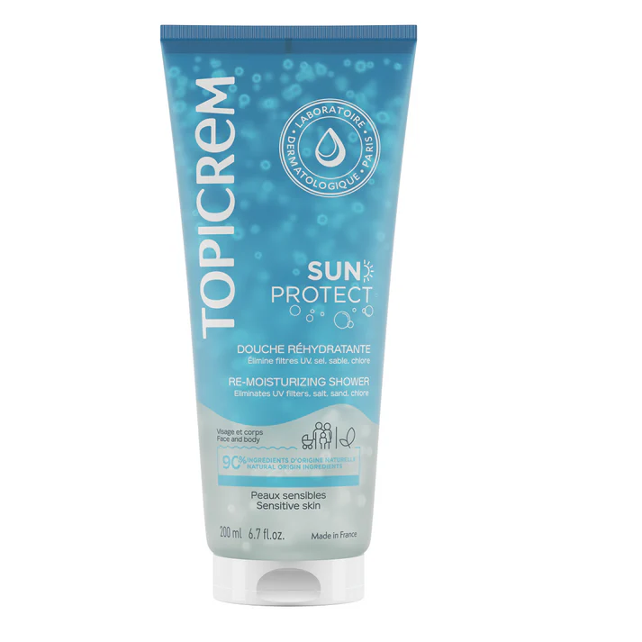 Sun Protect douche réhydratante Topicrem - visage et corps