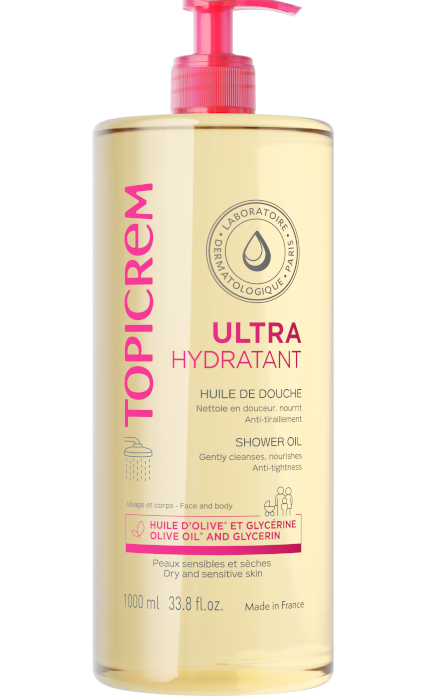 Ultra hydratant huile de douche Topicrem - nettoie en douceur et nourrit