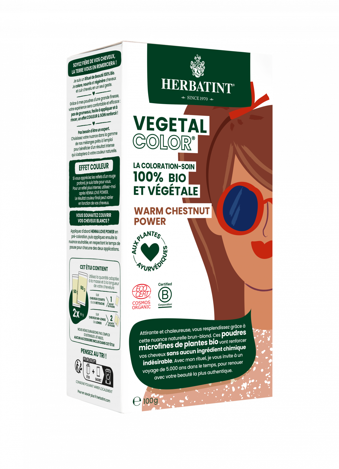 Vegetal color bio Herbatint - coloration cheveux végétale