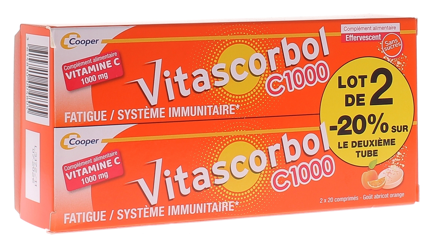 Vitascorbol C1000 vitamine C Cooper - complément alimentaire fatigue