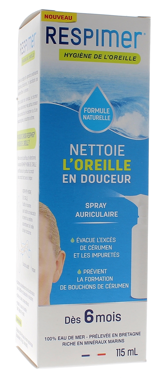 Hygiène de l'oreille spray Respimer - excès de cérumen oreille