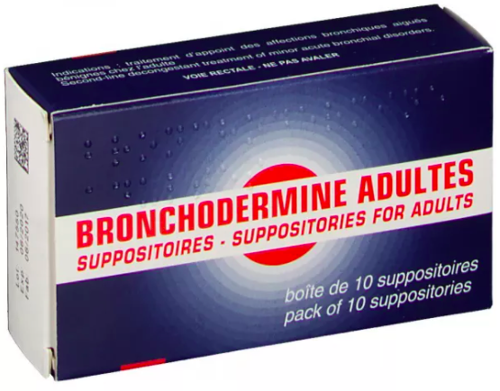 Bronchodermine adultes suppositoire, boîte de 10 suppositoires