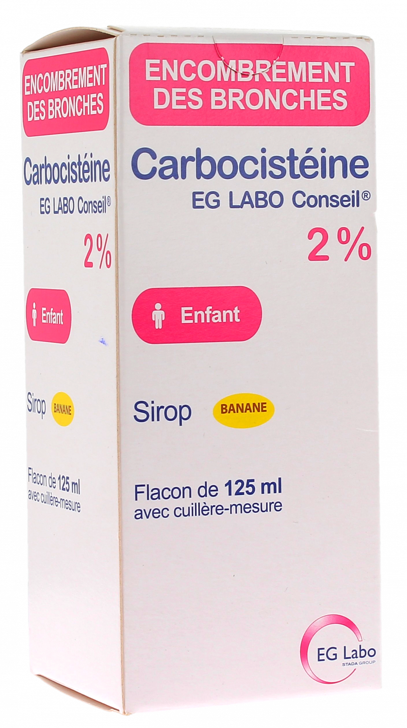 Carbocistéine 2% enfants sirop toux grasse flacon 125ml