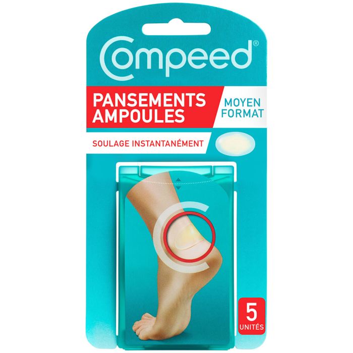 Compeed Pansements ampoules talon moyen format Compeed, 5 pansements