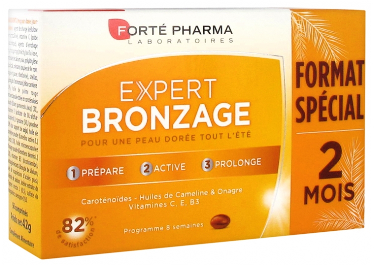 Expert bronzage sublimateur solaire Forté Pharma, boite de 56 comprimés