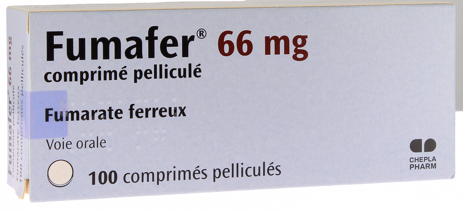Fumafer 66mg comprimé pelliculé, boîte de 100 comprimés