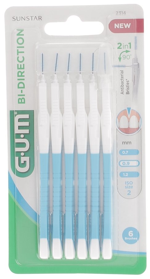Gum : Brossette interdentaire bi-direction - élimine la plaque dentaire