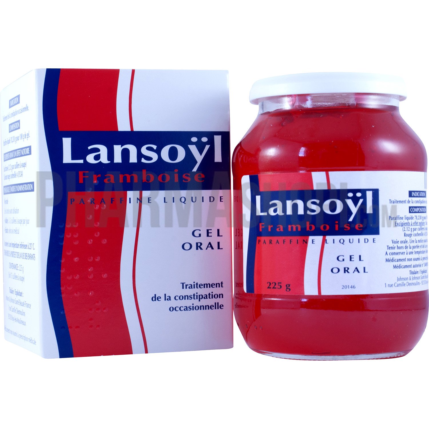 Lansoÿl framboise gel oral, pot de 225g