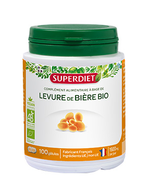 Levure de bière bio Super Diet - boîte de 100 gélules