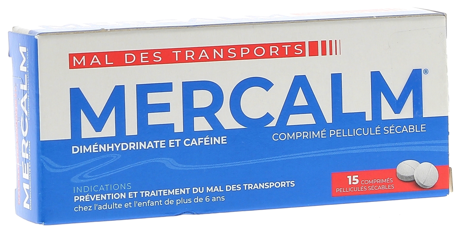 Mercalm comprimé pelliculé sécable - mal des transports