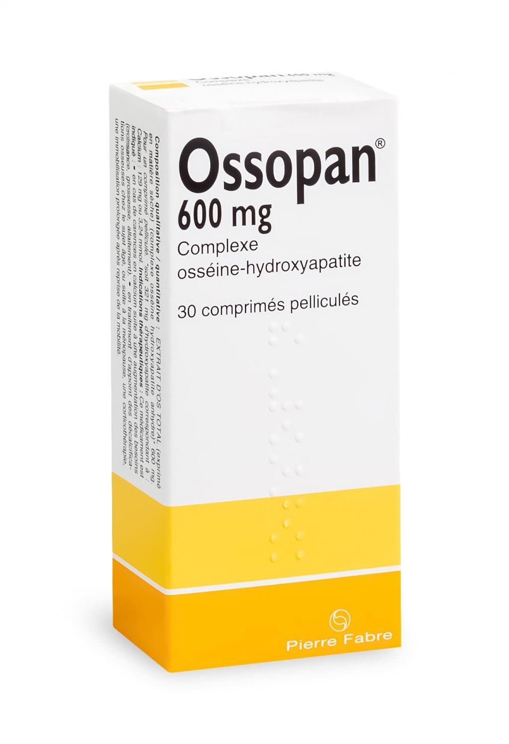 Ossopan 600mg contre les décalcifications osseuses comme l’ostéoporose