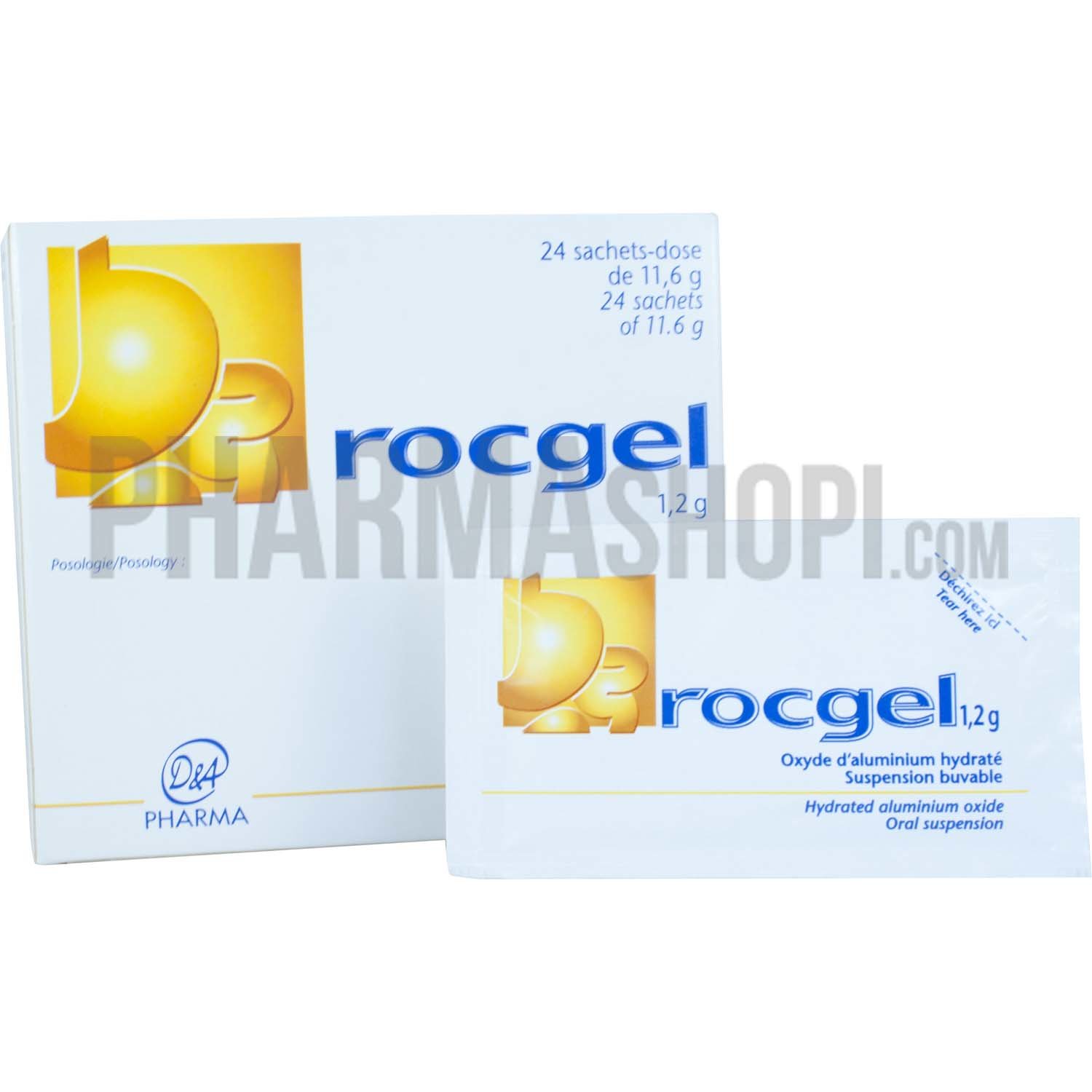 Rocgel 1,2g suspension buvable en sachet-dose, boîte 24 sachets