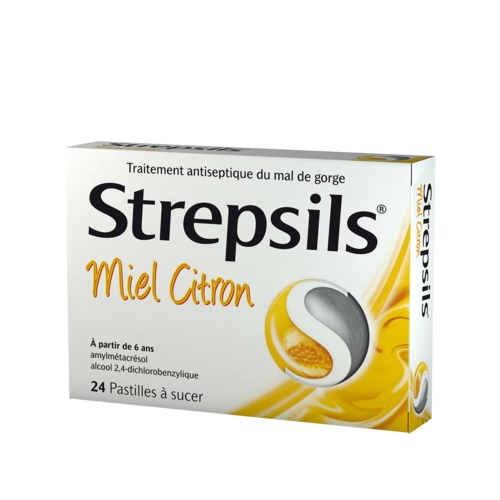 Strepsils miel citron pastille à sucer 24 pastilles
