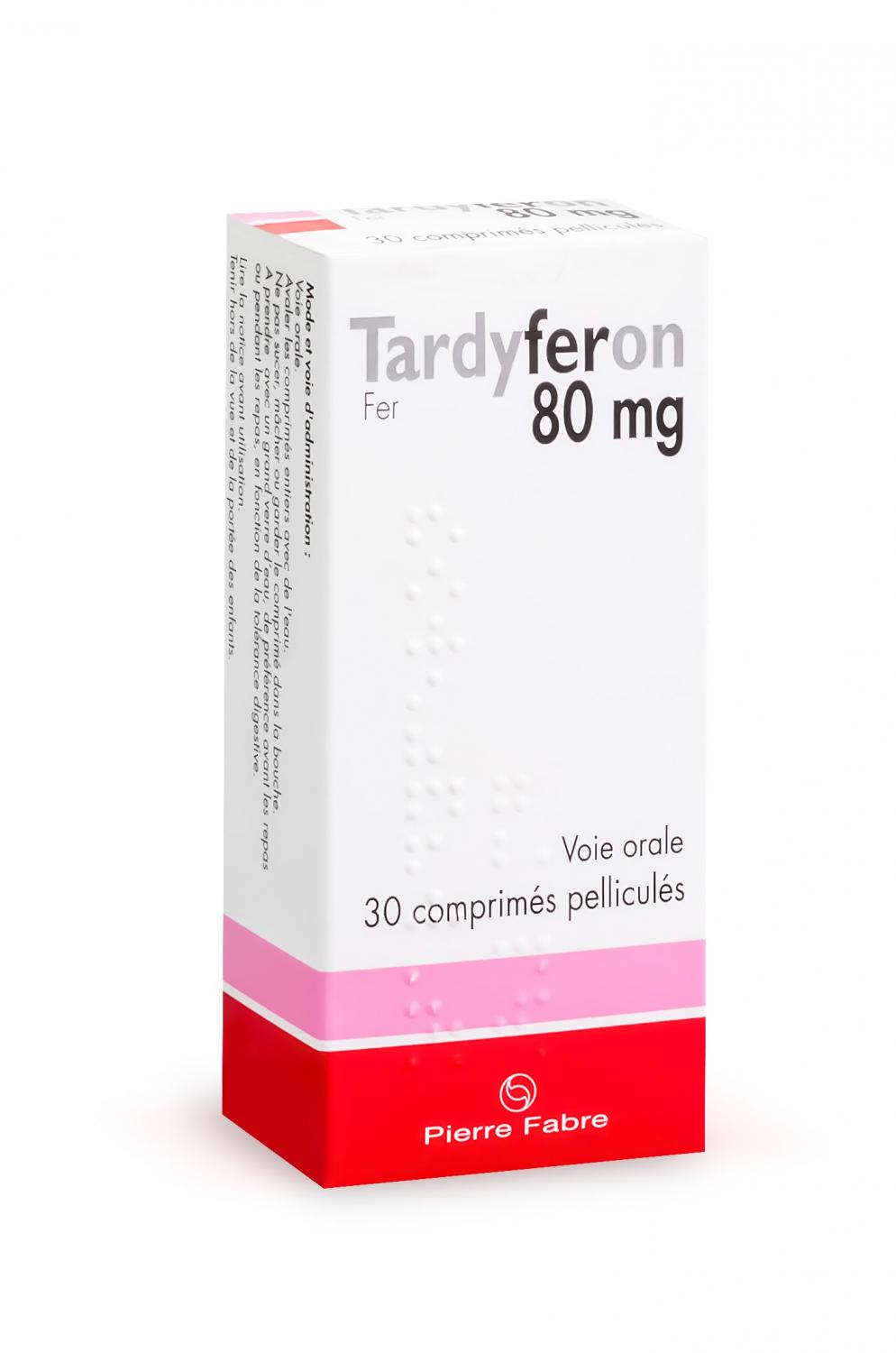 Tardyferon 80mg comprimé pelliculés, Boîte de 30 comprimés