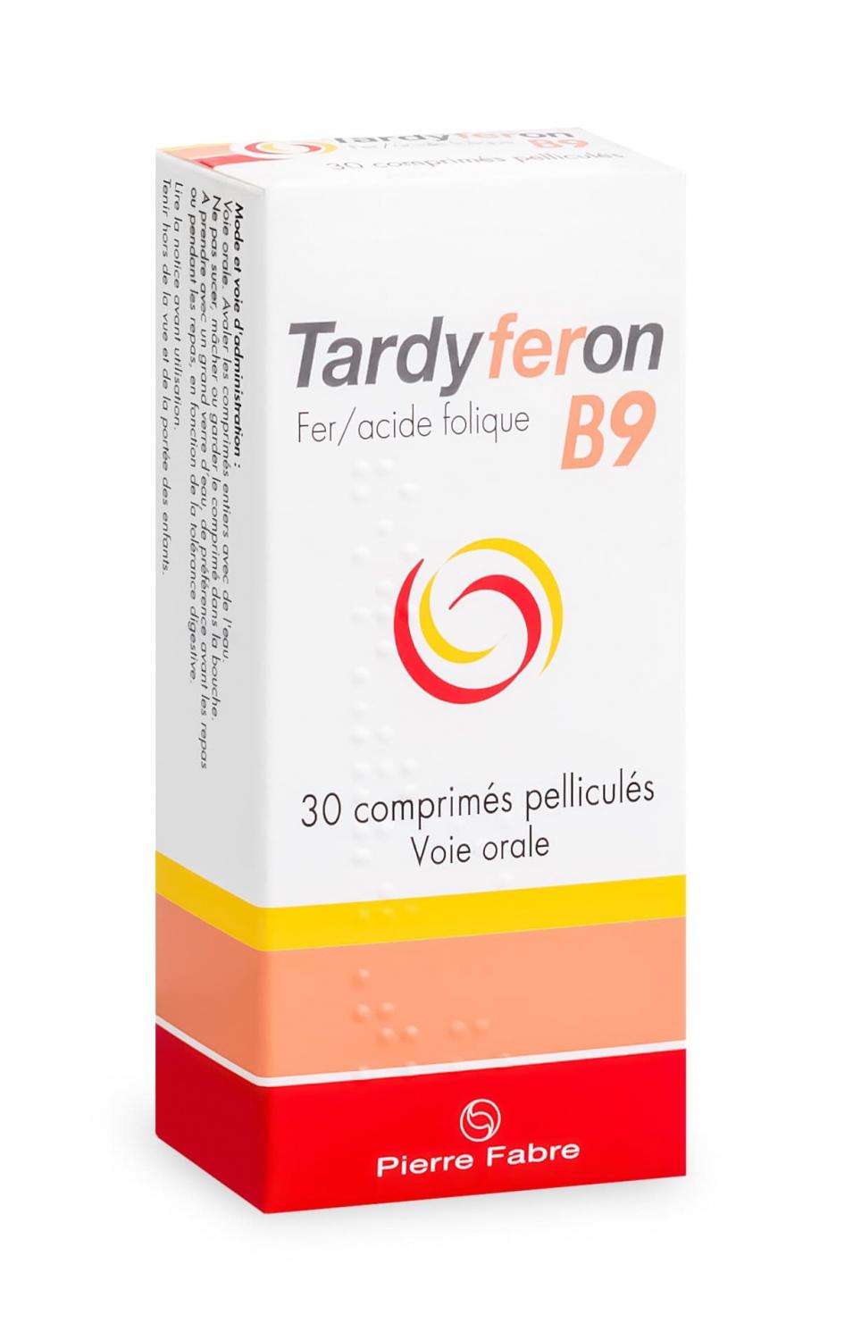 Tardyferon B9 comprimé pelliculé, boîte de 30 comprimés