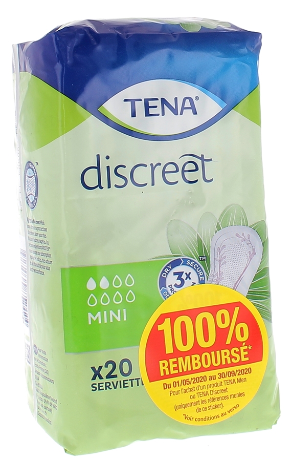 Tena Lady Discreet Mini - 20 protections anatomiques