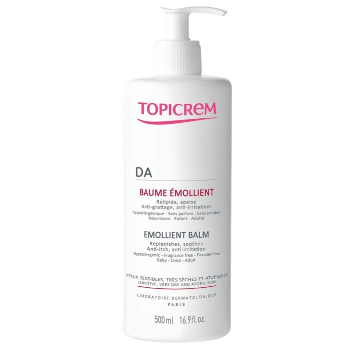 Topicrem : DA baume émollient peaux atopiques Topicrem, flacon de 500 ml