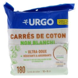 Carrés de coton non blanchi 10 x 8 cm Urgo - soin de la peau