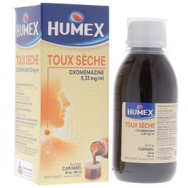 Humex toux sèche nocturne sirop adultes, flacon de 150 ml