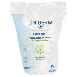 Pads Bio rectangle de coton Gilbert - 180 rectangles 8 x 10 cm