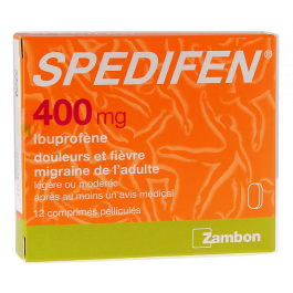 Spedifen 400mg comprimé pelliculé, boite de 12 comprimés